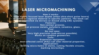 Micro Machining . A science of making the world smaller. | PPT