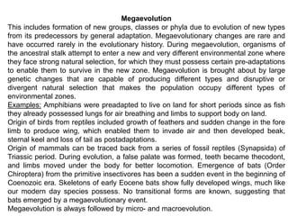 Micro macro and mega evolution | PPTX