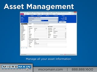 MicroMain Maintenance Overview | PDF