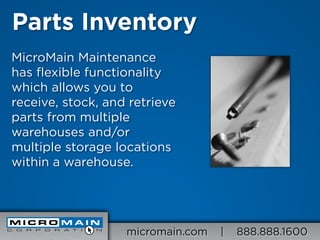 MicroMain Maintenance Overview | PDF