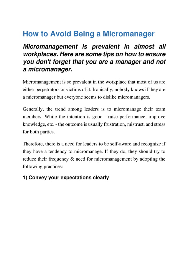 Micromanager | PDF