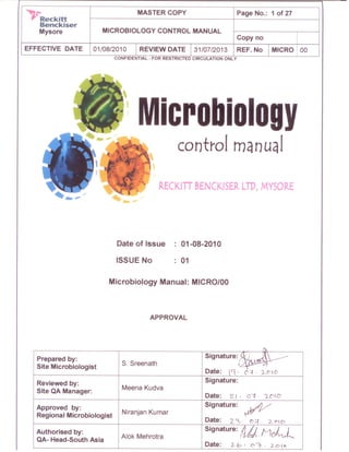 Microbiology manual | PDF