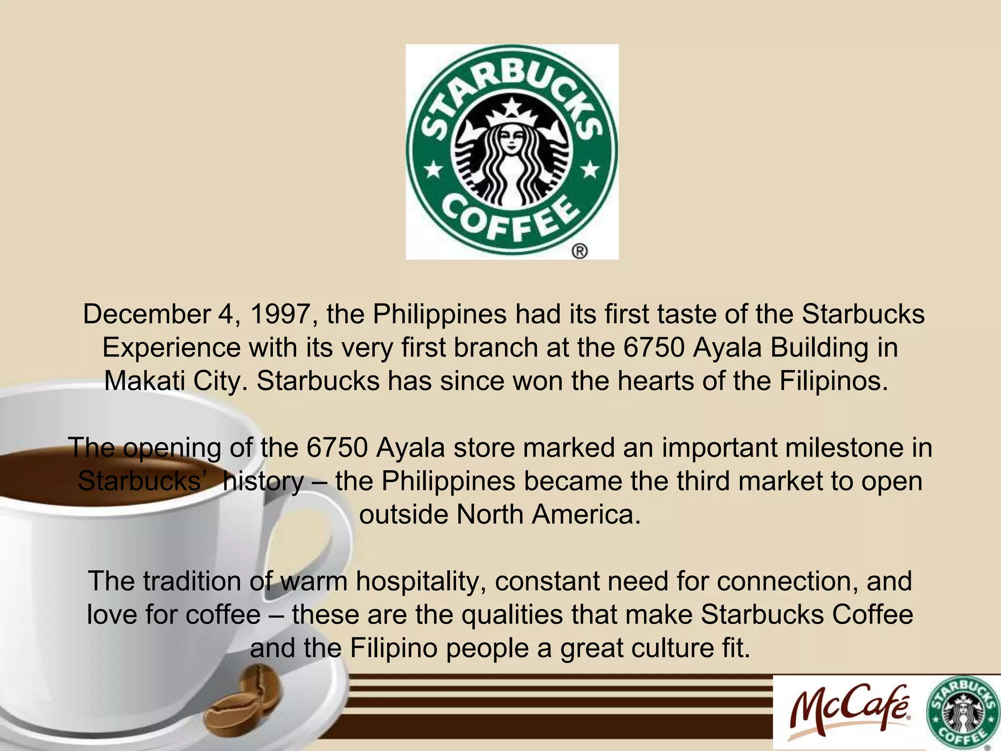 Micro market analysis for mc cafe & starbucks[1] | PPTX