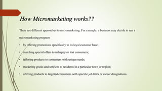 Micromarketing | PPTX