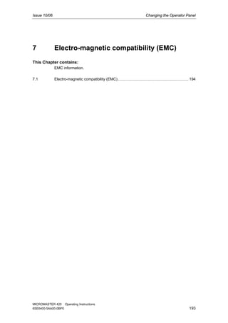 Micromaster 420 Operating Instructions Pdf Home Appliances Home