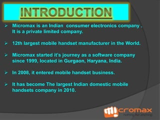 Micromax presentation by Atul chaurasiya | PPTX
