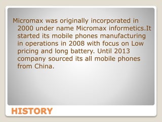Micro max ppt | PPTX