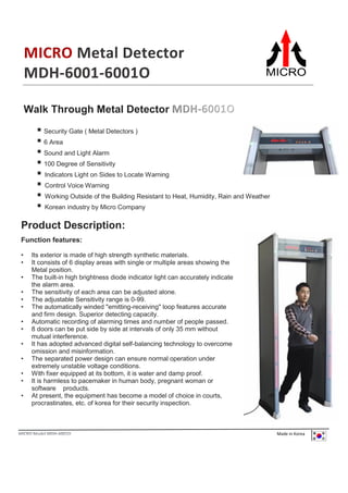 Micro mdh 6001-6001o datasheet | PDF