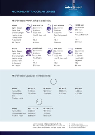 Micromed International, Ahmedabad, Crescent Blade | PDF