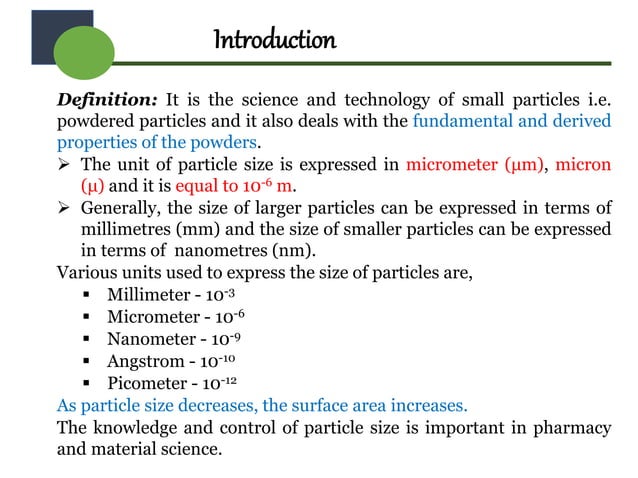 Micromeritics - Fundamental and Derived Properties of Powders | PPTX | Chemistry | Science
