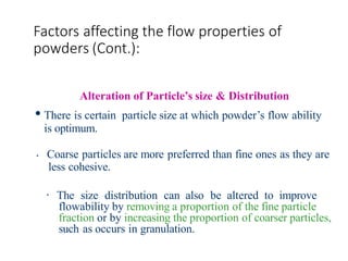 Micromeritics - Fundamental and Derived Properties of Powders | PPTX