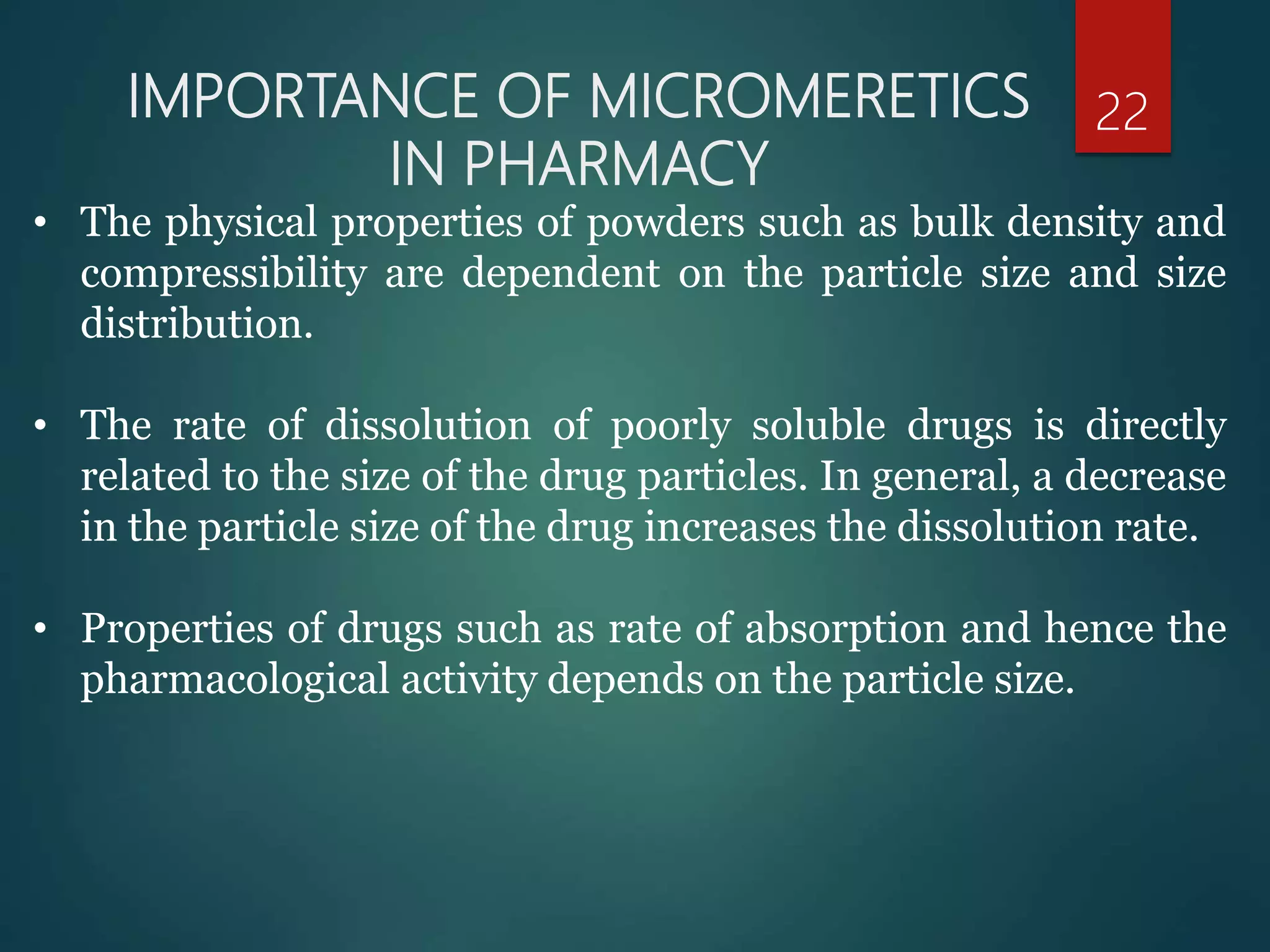 MICROMERITICS & ITS APPLICATION IN PHARMACY | PPTX