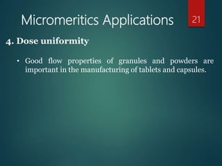MICROMERITICS & ITS APPLICATION IN PHARMACY | PPTX