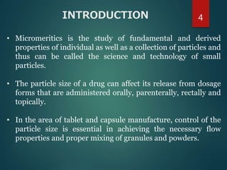 MICROMERITICS & ITS APPLICATION IN PHARMACY | PPTX