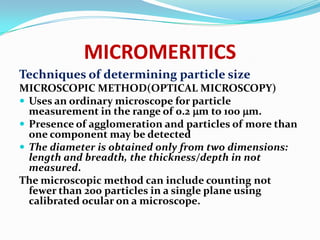 Micromeritics | PPTX