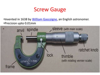 Micrometer Parts And Functions