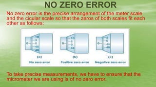 Micrometer screw gauge | PPTX | Physics | Science