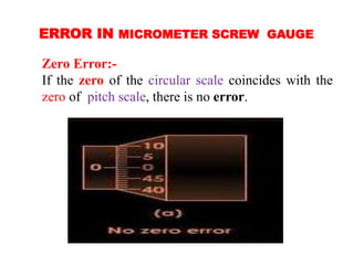 Micrometer screw gauge | PPTX | Physics | Science