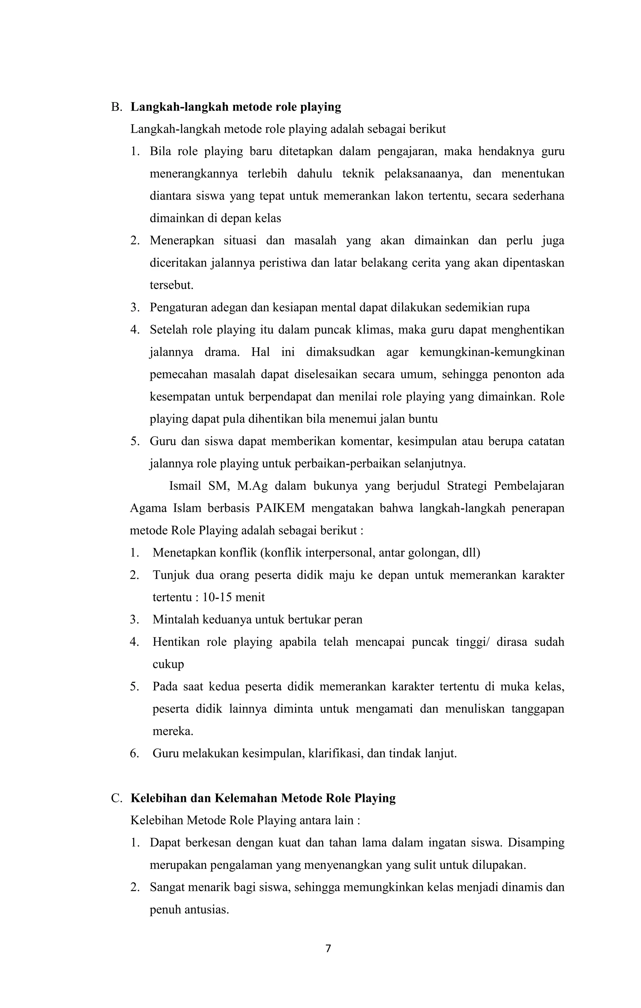 Micro metode role playing & picture and picture | DOCX