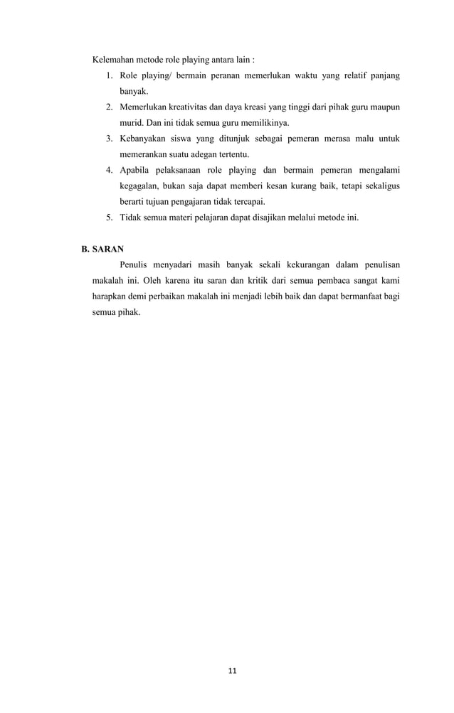 Micro metode role playing & picture and picture | DOCX