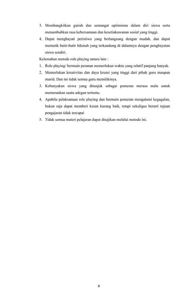 Micro metode role playing & picture and picture | DOCX