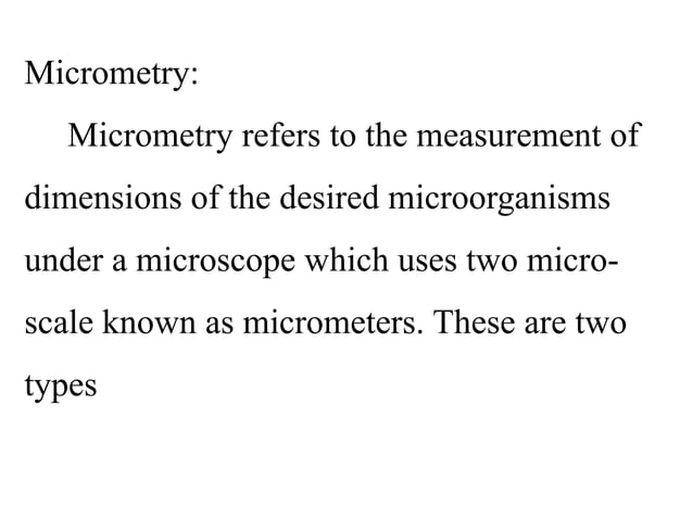 Micrometry | PPTX