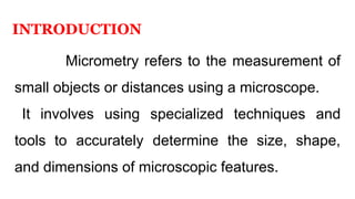 MICROMETRY STAGE OCULAR AND IT'S APPLICATION | PDF