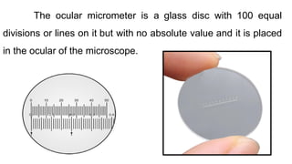 MICROMETRY STAGE OCULAR AND IT'S APPLICATION | PDF
