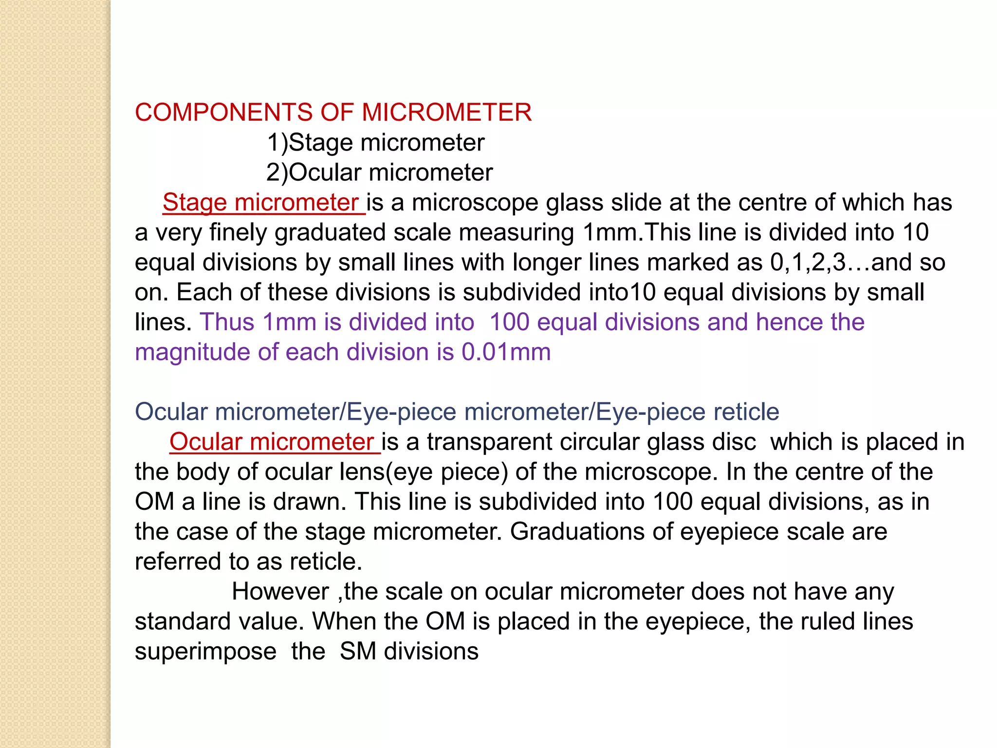 Micrometry and camera lucida | PPTX