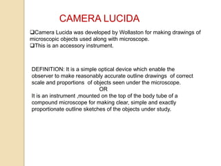 Micrometry and camera lucida | PPTX