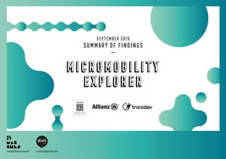 Micromobility Explorer - how to make it sustainable | PDF