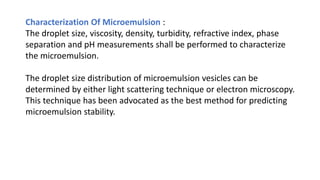 Microemulsion & multiple emulsion | PPTX