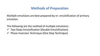 Microemulsion & multiple emulsion | PPTX