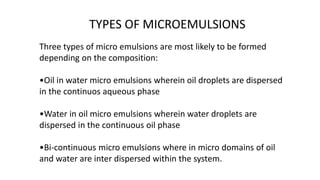 Microemulsion & multiple emulsion | PPTX