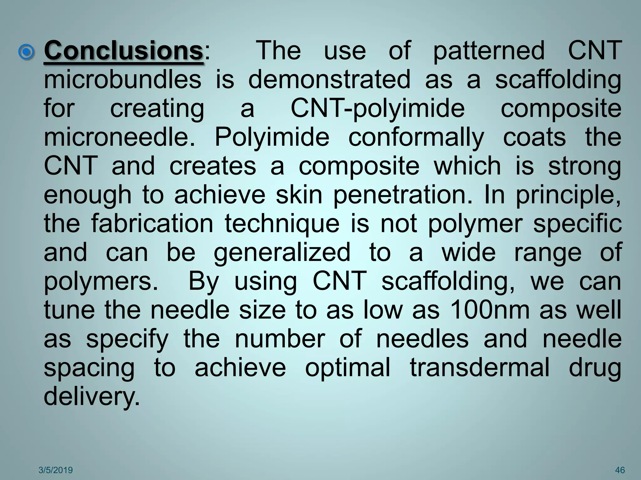 Microneedles in Transdermal Drug Delivery System | PPTX