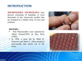 Microneedle technology | PPTX