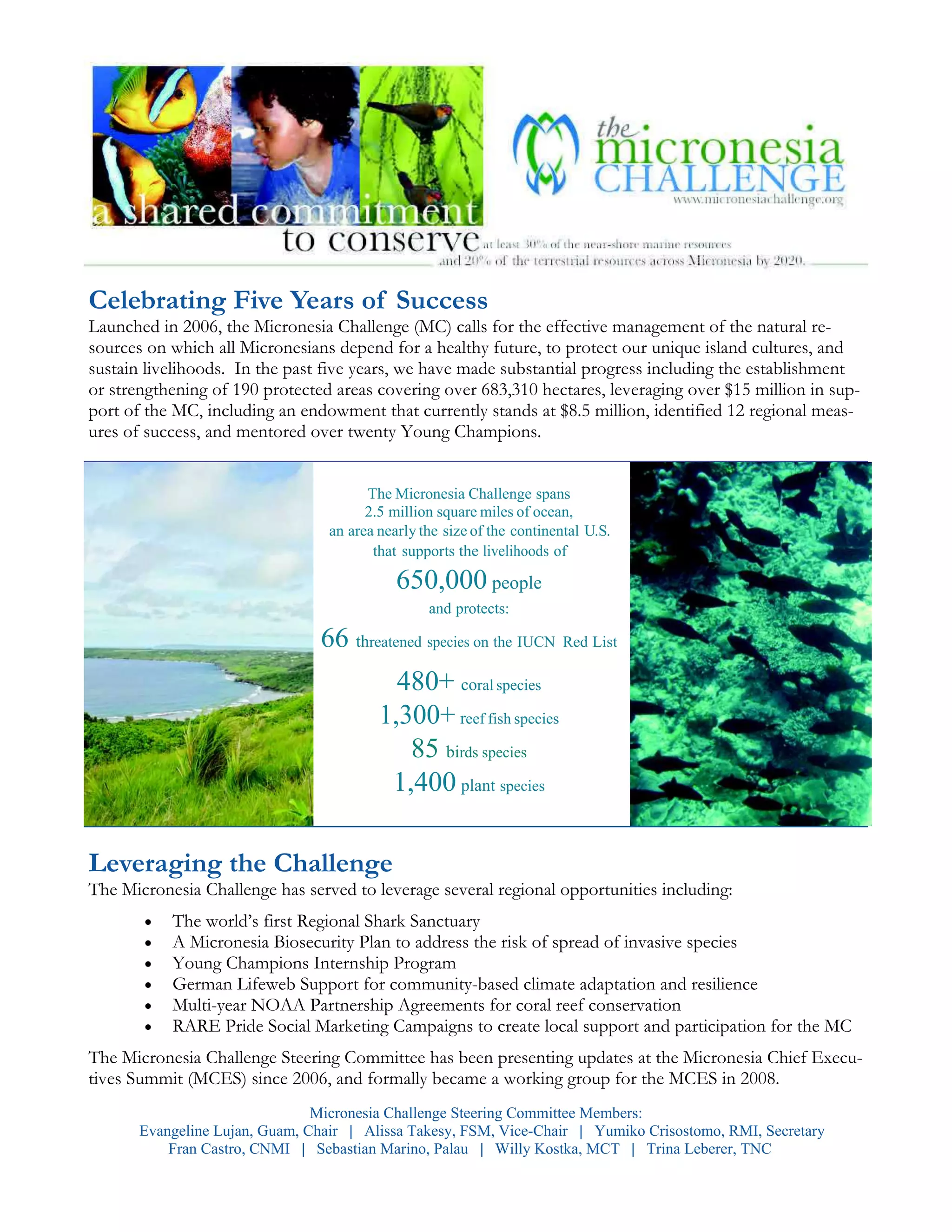 Micronesia Challenge - 5 Year Progress Report | PDF