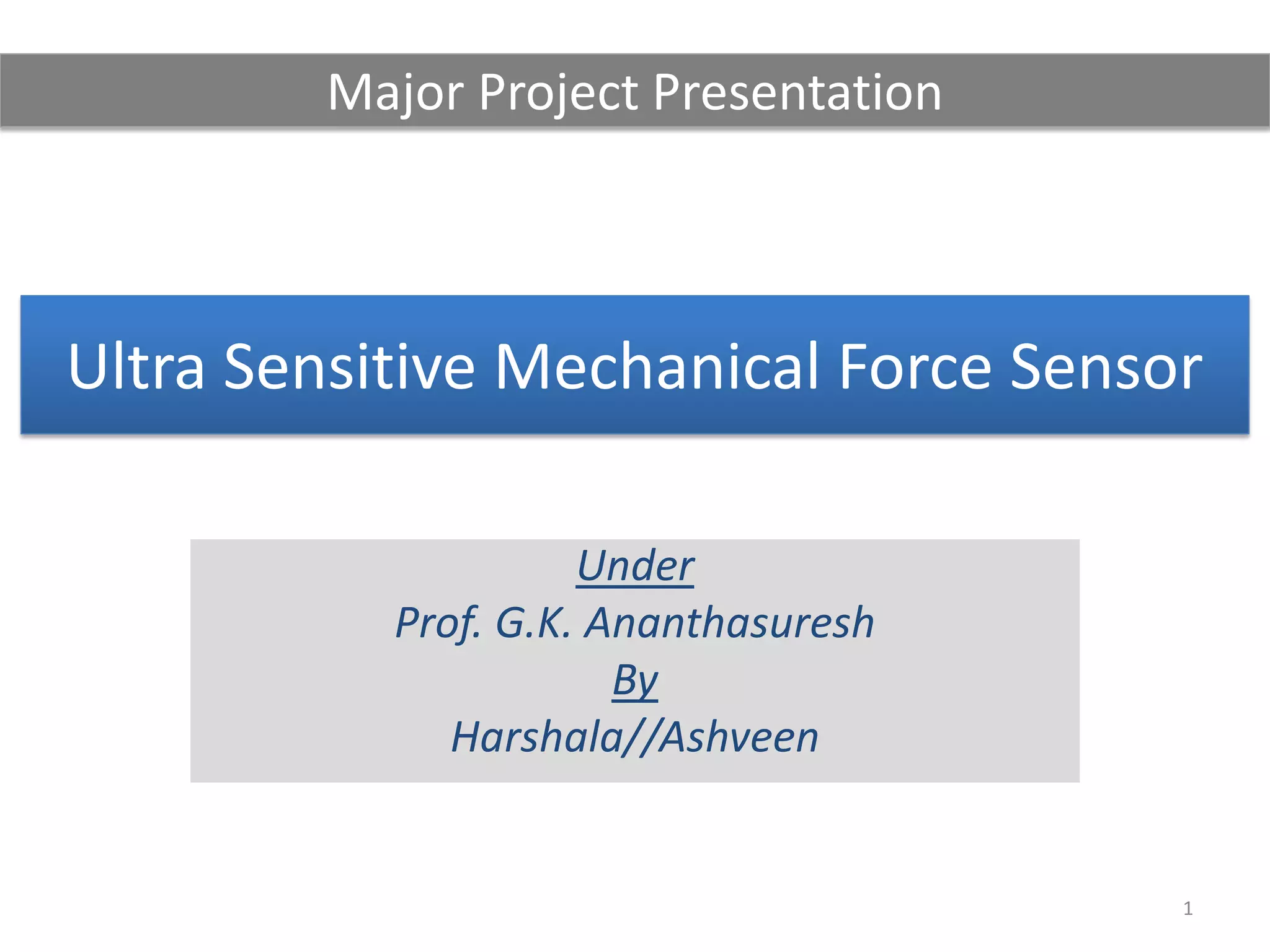 Micro newton force_sensor-iisc-cpdm | PDF