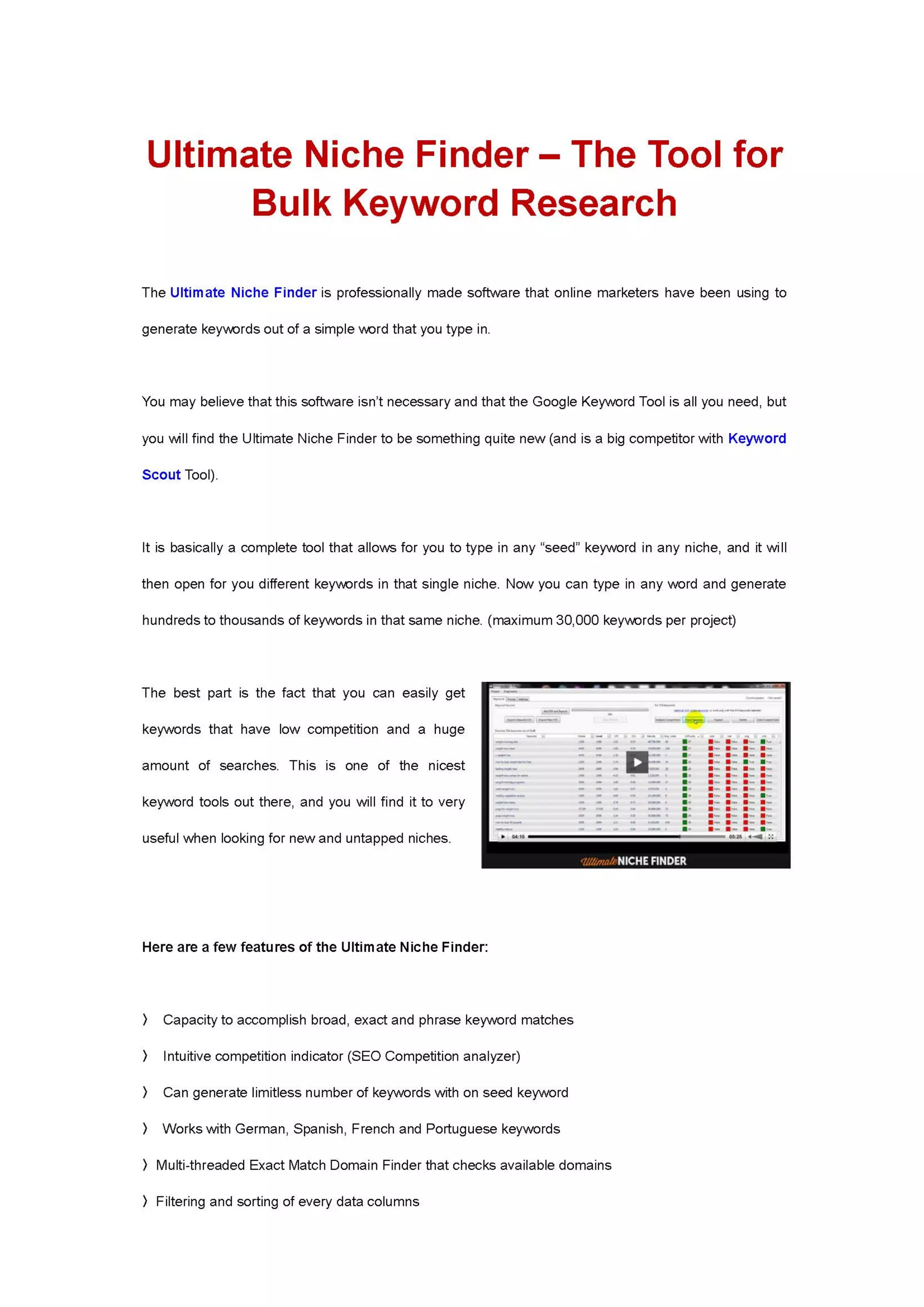 Micro Niche Finder | PDF