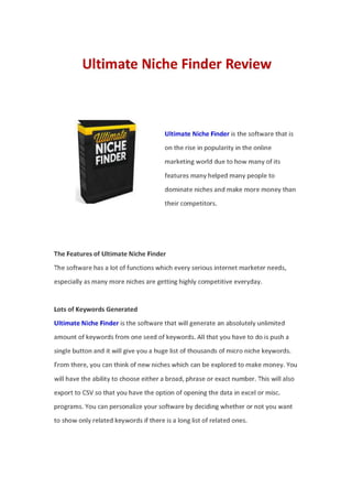 Micro Niche Finder 5.1 | PDF
