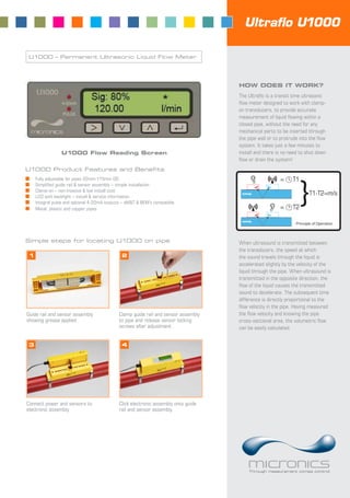 Micronics U1000 Fixed Clamp On Ultrasonic Flow Meter | PDF
