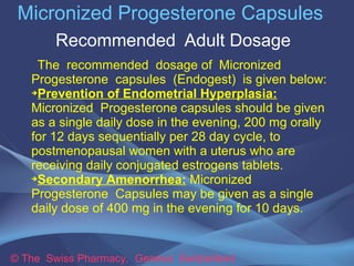 Micronized Progesterone Capsules for Prevention of Endometrial ...