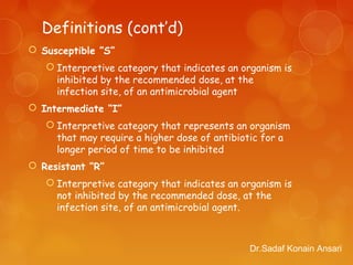 ACT antimicrobial susceptibility testing, inoculation and drug ...