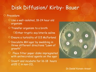 ACT antimicrobial susceptibility testing, inoculation and drug ...