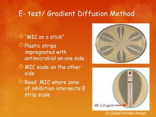 ACT antimicrobial susceptibility testing, inoculation and drug ...
