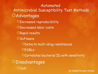 ACT antimicrobial susceptibility testing, inoculation and drug ...
