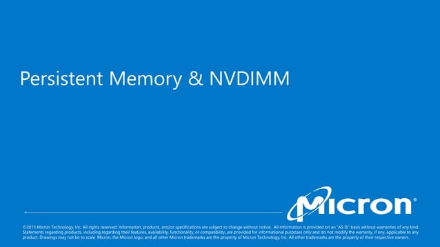 Micron Persistent Memory & NVDIMM | PDF | Data Storage and Warehousing | Computing