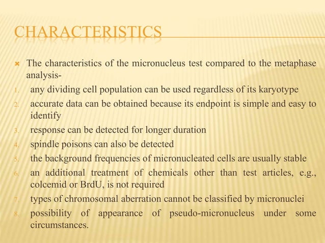 micronucleus assay.pptx | Medical Tests | Medical Health