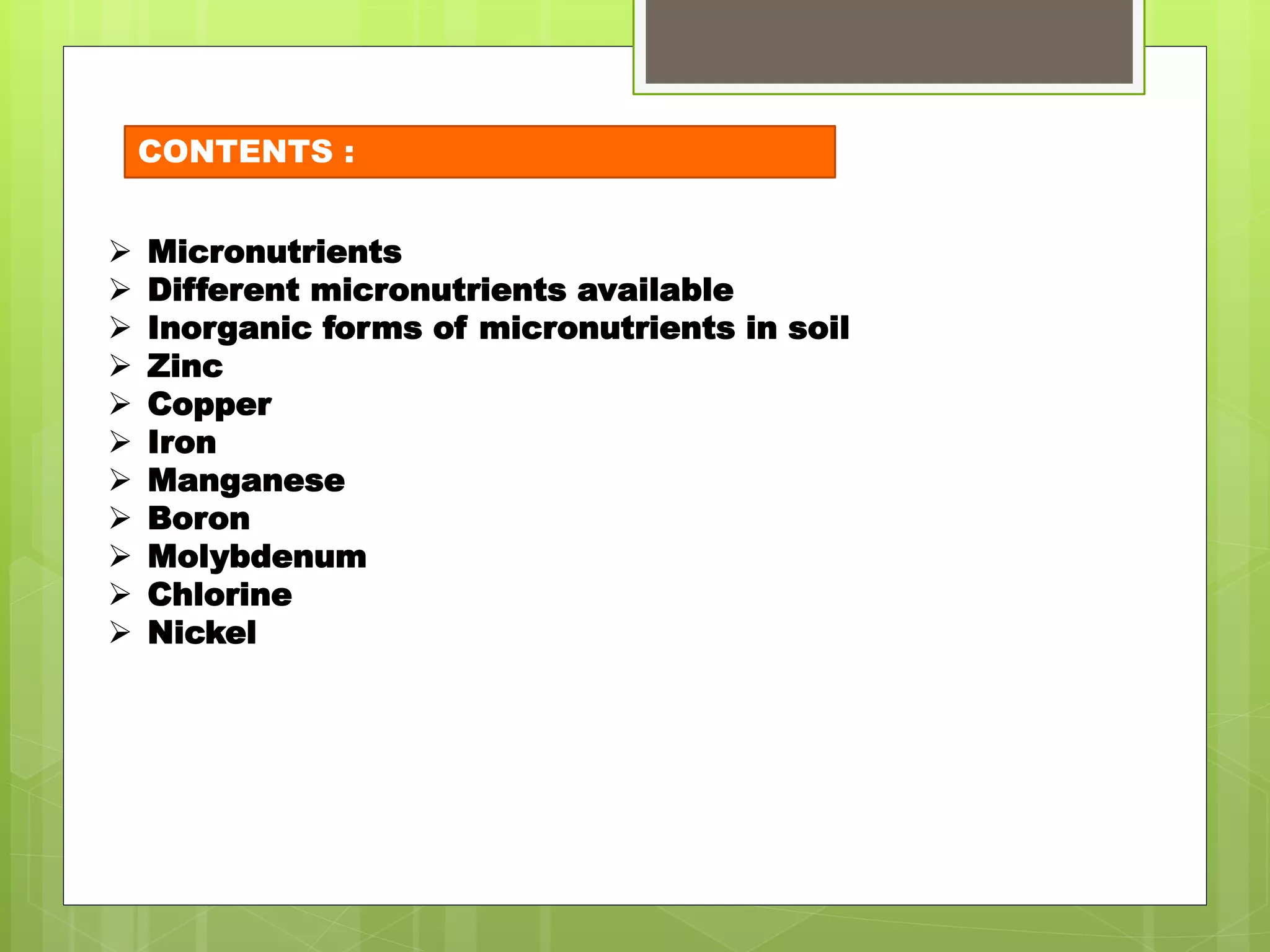 PLANT Micro nutrient | PPT