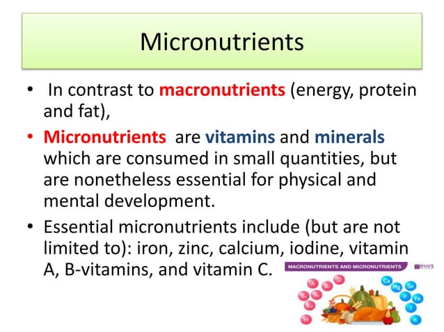 Micronutrient deficiencies in children .pptx | Chemistry | Science